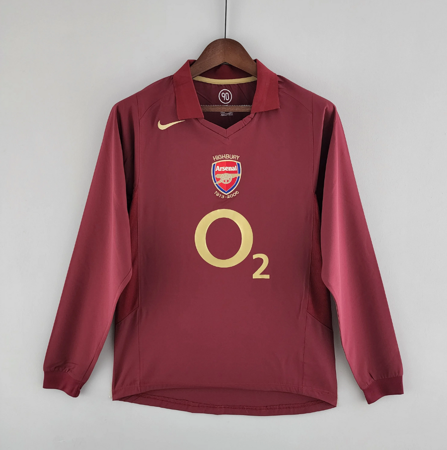 ARSENAL 2005 - 2006 HOME JERSEY LONG-SLEEVED – retrokitshop.com